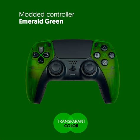 Playstation 5 Controller Emerald Green Modded Front And Backshell Modded Dualsense Bol