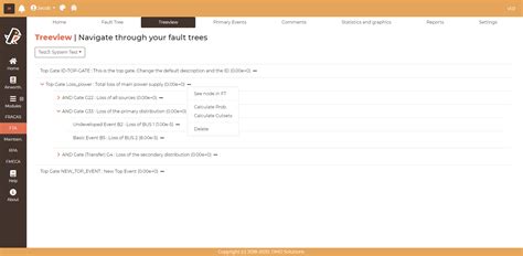 Fault Tree Treeview — Robin V16 Documentation