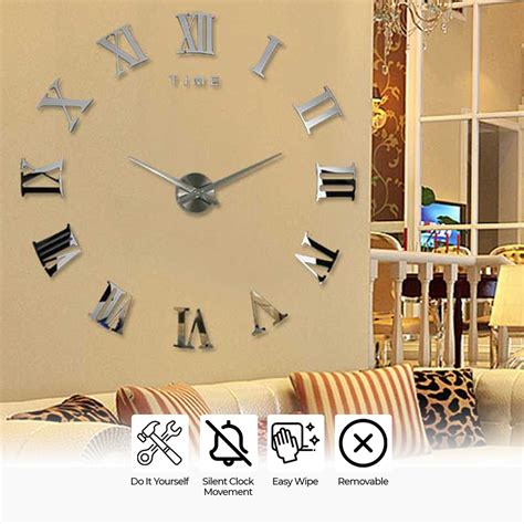 Diy Large Wall Clock Giant Wall Clock 90 100cm Diy 106 Shopee Malaysia