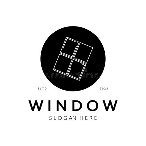 Simple Window Logo Design For Interior Construction Architecture