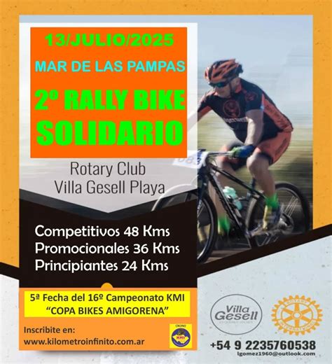 2do Rally Bike Solidario Del Rotary Club De Villa Gesell 13 De Julio
