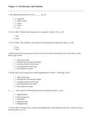 250604295-CHP-3-Cell-Structure-and-Function-pdf.pdf - Chapter 3-Cell Structure and Function 1 ...