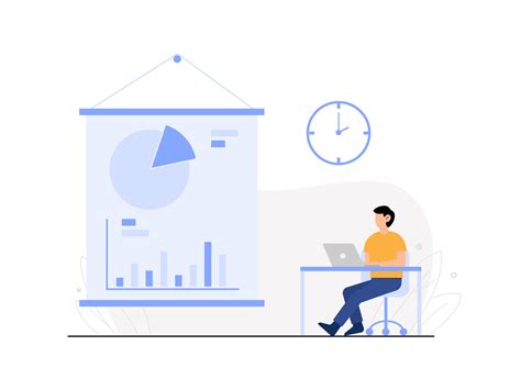 Work Flat Design Flat Design Data Analysis Concept A Person Working