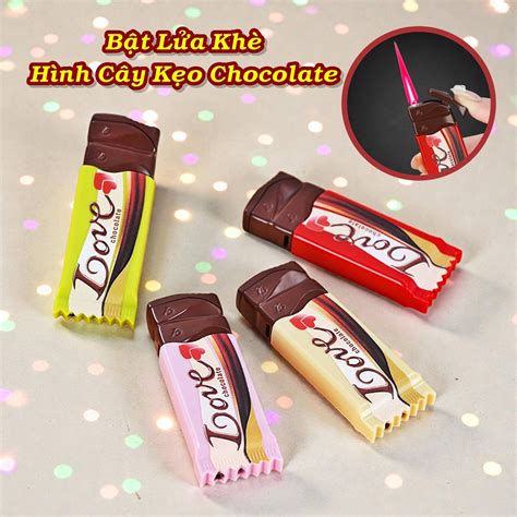 Bật Lửa Khè Hình Cây Kẹo Chocolate độc đáo Xài Gas