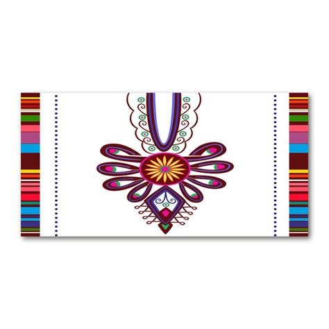 Latitude Vive Polish Folk Pattern Wrapped Canvas Print Uk