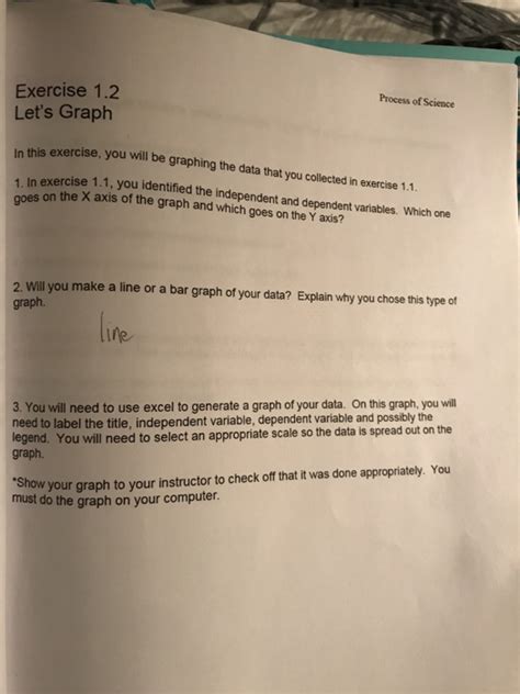 exercise 1 2 let s graph process of science is