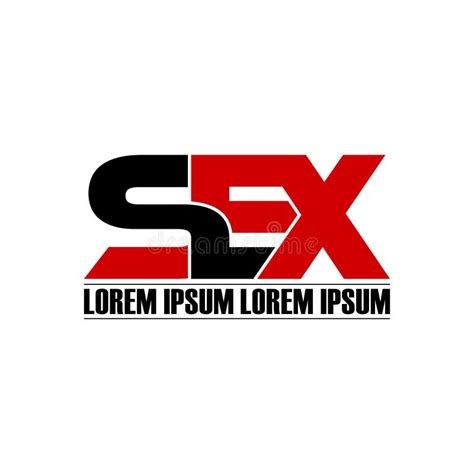 Letter Sex Simple Monogram Logo Icon Design Stock Vector Illustration Of Construction Group