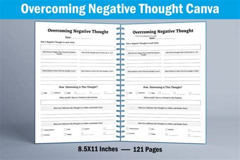 Challenge Negative Thoughts Canva Graphic By Munjixpro · Creative Fabrica