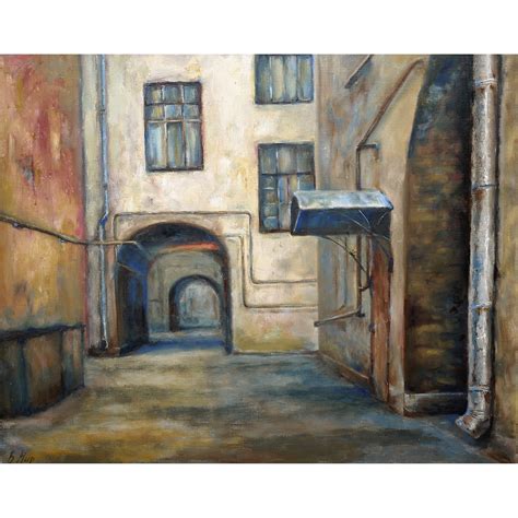 Купить картину Питерский дворик в Москве от художника Мирошникова Валентина