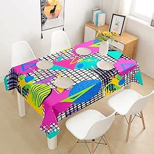 Memphis Tablecloths Hipster Retro Table Cover80s And 90s