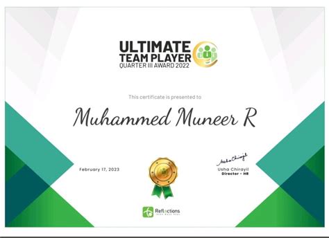 Muhammed Muneer R On Linkedin I Am Elated To Announce That I Received