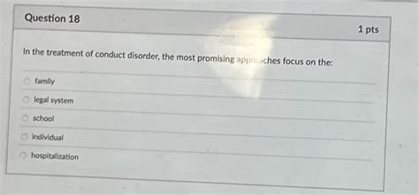 solved question 181 ﻿ptsin the treatment of conduct