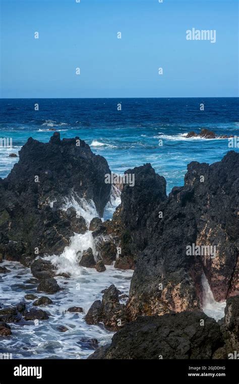 Usa Hawaii Big Island Of Hawaii Laupahoehoe Point Beach Park