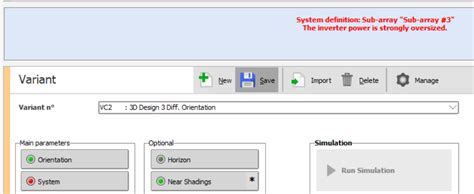 error on simulating multi orientation module simulations pvsyst forum