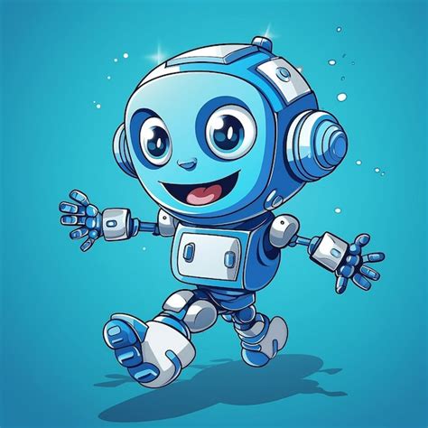 Premium Vector Cute Robot Illustration