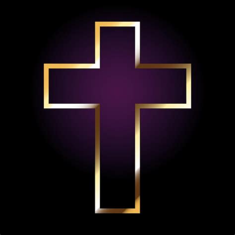 Purple And Gold Cross Clipart