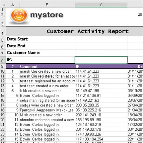 opencart export reports to ms excel