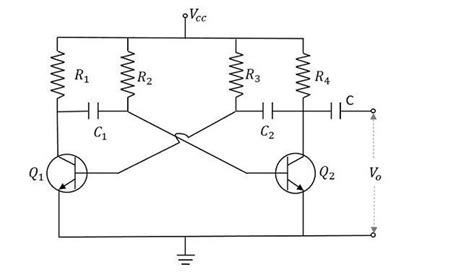 2 Transistor Asynchronous Multivibrator Driving Logic Chip Page 1