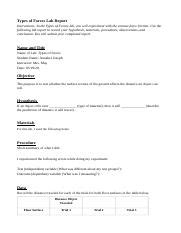 Types Of Forces Lab Report 1 Doc Types Of Forces Lab Report Instructions In The Types Of