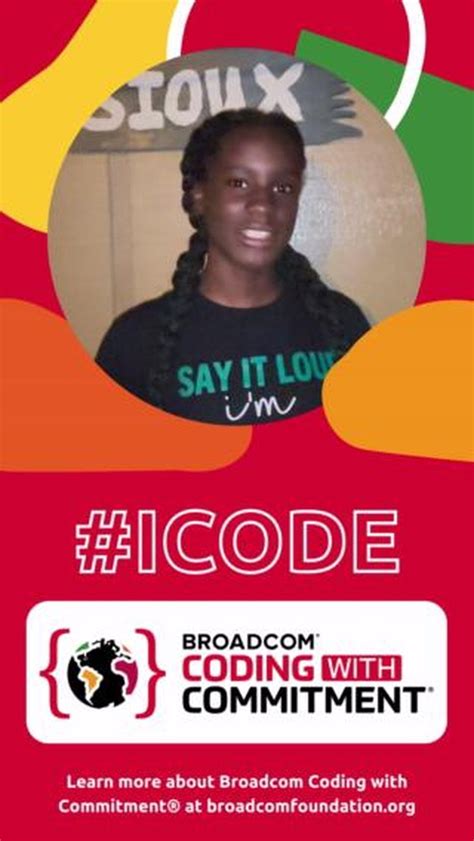 Broadcom Foundation Congratulations Rain Wang Broadcom Coding With