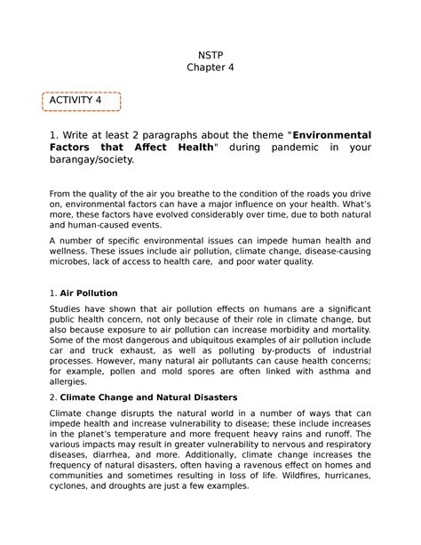 Activity 4 Nstp Chapter 4 Nstp Chapter 4 Activity 4 1 Write At