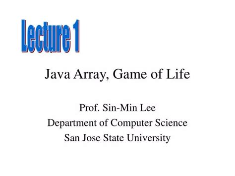 ppt java array game of life powerpoint presentation free download