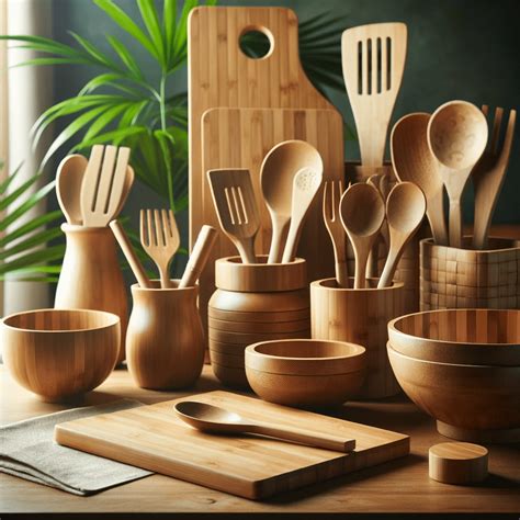 Bamboo Kitchenware Sustainable Utensils And Accessories Eco Friendly