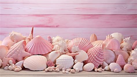 Table Seashell Pink Stock Illustration Illustration Of Ocean 321309139