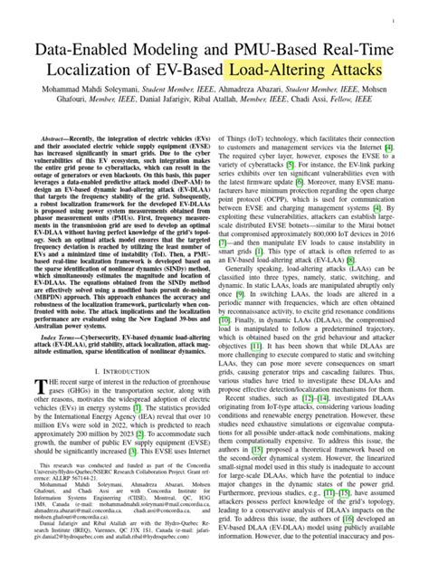 data enabled modeling and pmu based real time localization of ev based