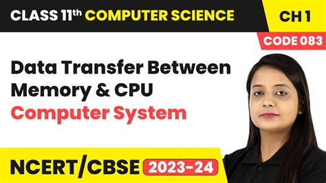 Data Transfer Between Memory And Cpu Computer System Class 11