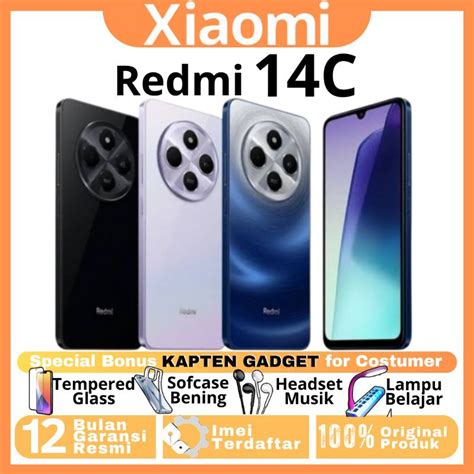 Jual HP XIAOMI REDMI 14C 6 128 GB 8 256 GB Ram Upto 16GB 100 BARU ORIGINAL GARANSI RESMI