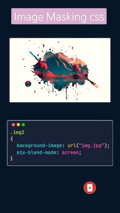 image masking html css javascript ⚡ youtube