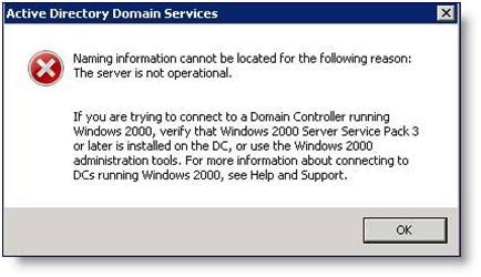 Active Directory Domain Services Naming Information Error Techyv Com