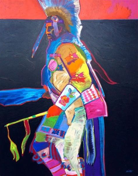 John Nieto Traditional Dancer 1990 Acrylic On Canvas 60 X 48 Inches