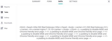 Issues With Previewing DATA Table In The OCHA Server Data Management