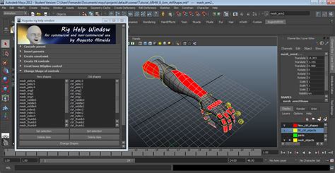 Rig Help Window For Maya Free Character Scripts Plugins Downloads For Maya