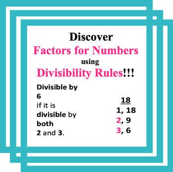 Discover Factors For Numbers Using Divisibility Rules And Number Patterns