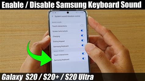 Galaxy S20 S20 How To Enable Disable Samsung Keyboard Sound Youtube