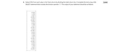 Solved 1 Add A 025 Cent Service Fee To Each Value In The