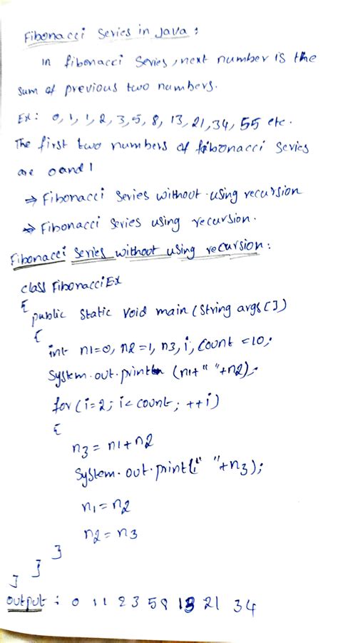 Solution Fibonacci Series In Java Studypool