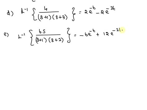 solved 3 calculate the inverse laplace transform of the following