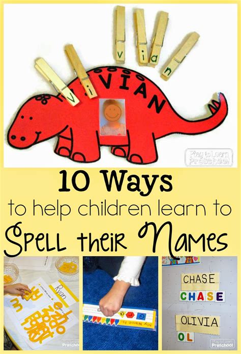 Play To Learn Preschool Writing Our Names