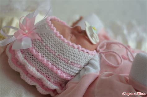 Шапочка для новорожденной девочки бабочка Вязание для детей Страна Мам