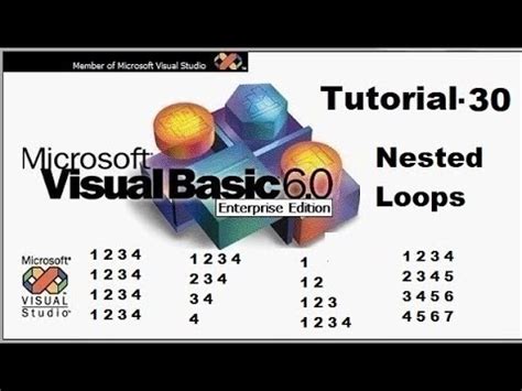 Nested loop in Visual Basic | pattern programs in vb Tutorial 30 - YouTube