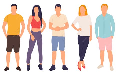 Premium Vector Group Of People In Flat Style Isolated Vector