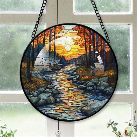Customized River Stained Glass River Suncatchers River Window