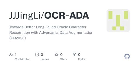 Github Jjjingli Ocr Ada Towards Better Long Tailed Oracle Character