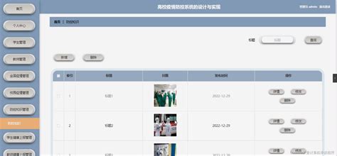 Python计算机毕设【附源码】高校疫情防控系统的设计与实现（djangomysql论文） Csdn博客