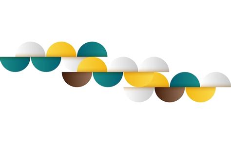 간단한 모양과 아름다운 색상 팔레트가 있는 Mid Century 기하학적 추상 패턴 간단한 기하학적 패턴 구성 벡터 일러스트 레이 션 무료 벡터