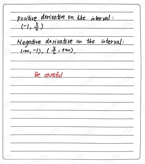 Solved Determine The Intervals Where The Derivative Of This Graph Is Positive And Negative